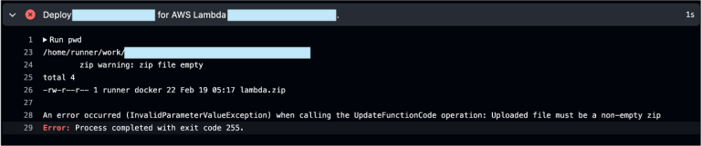 An error occurred (InvalidParameterValueException) when calling the UpdateFunctionCode operation ...